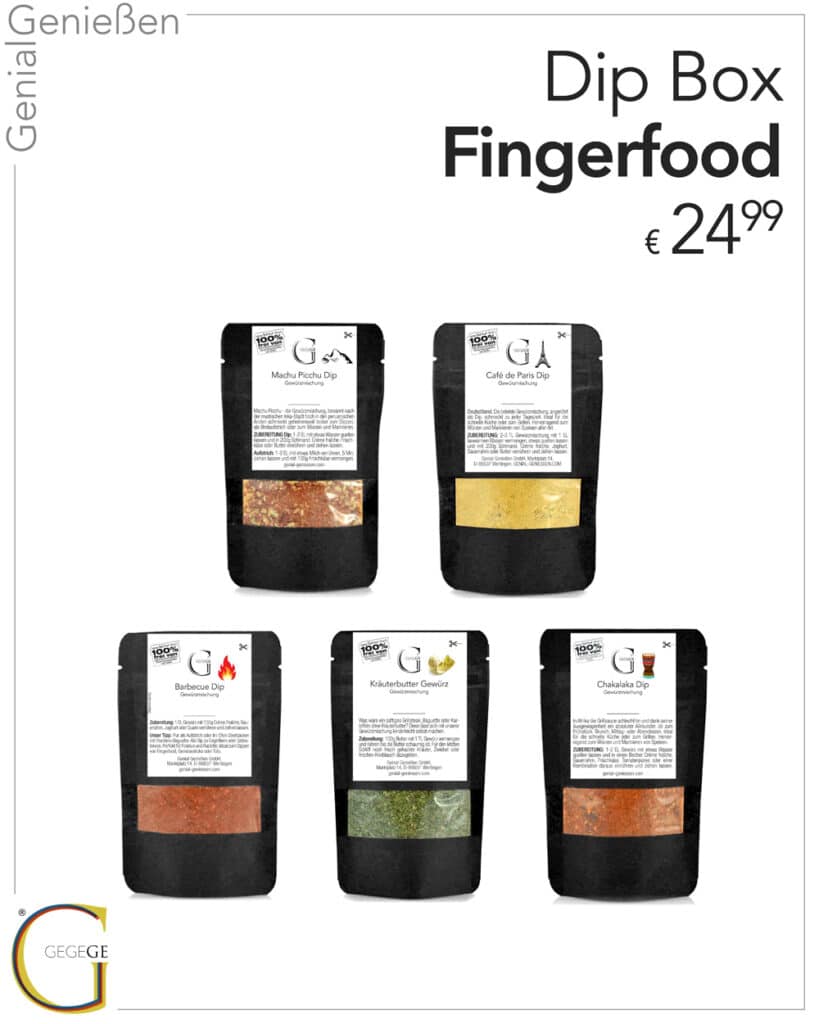 Dip Box Fingerfood - Geschenkset - Genial Geniessen