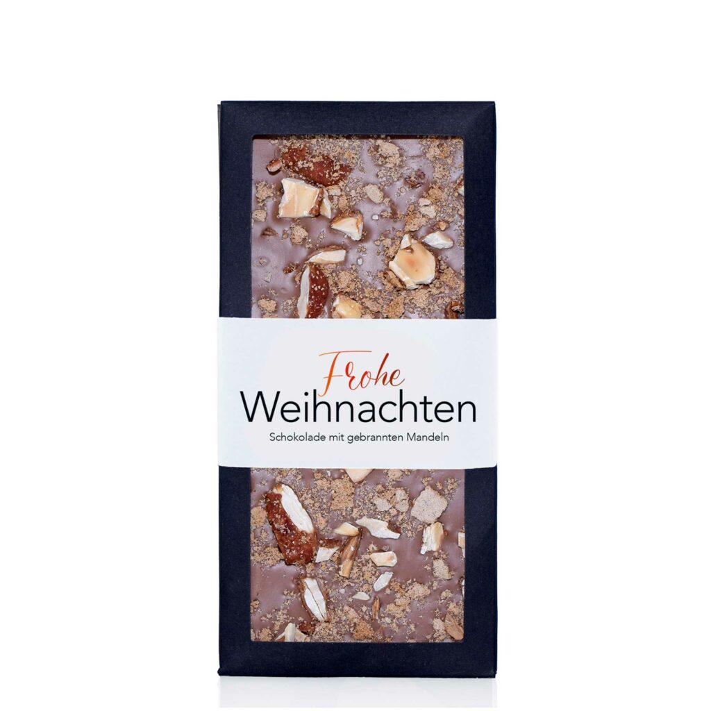 "Frohe Weihnachten"- Schokoladentafel - Genial Geniessen