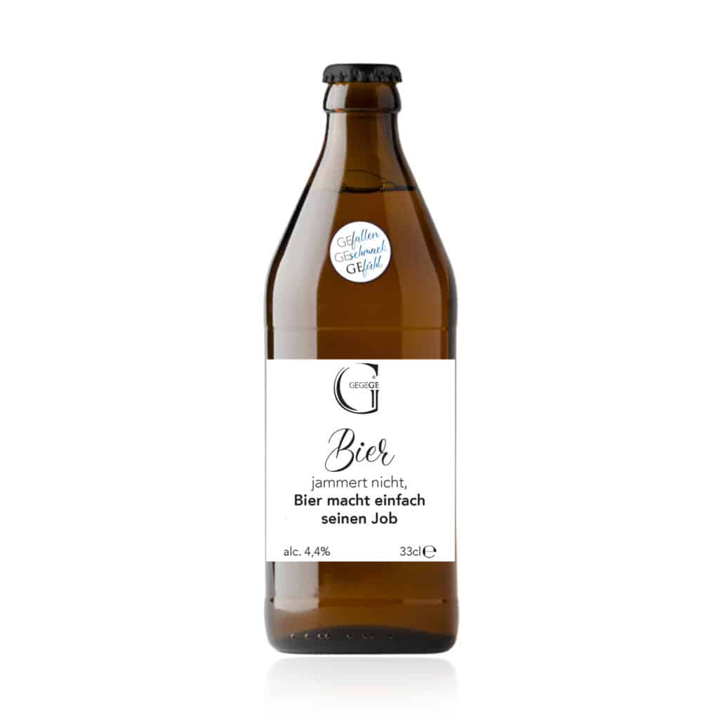 Motto-Bier "Bier jammert nicht, Bier macht einfach seinen Job" - Genial ...